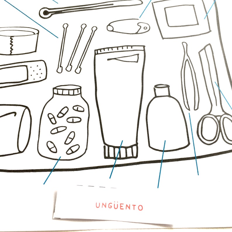 Spanish and English First Aid Kit Home Education Printable | Homeschool ...