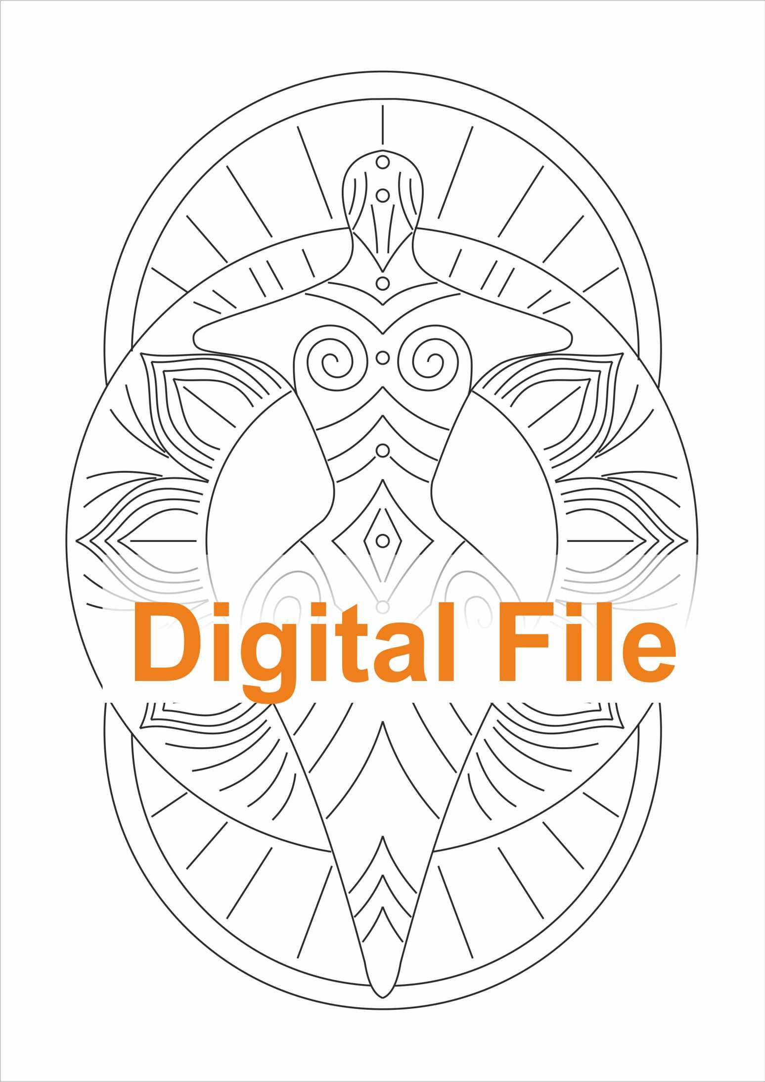 Digital Mandala Pattern. Digital Template and Design With a Book ...