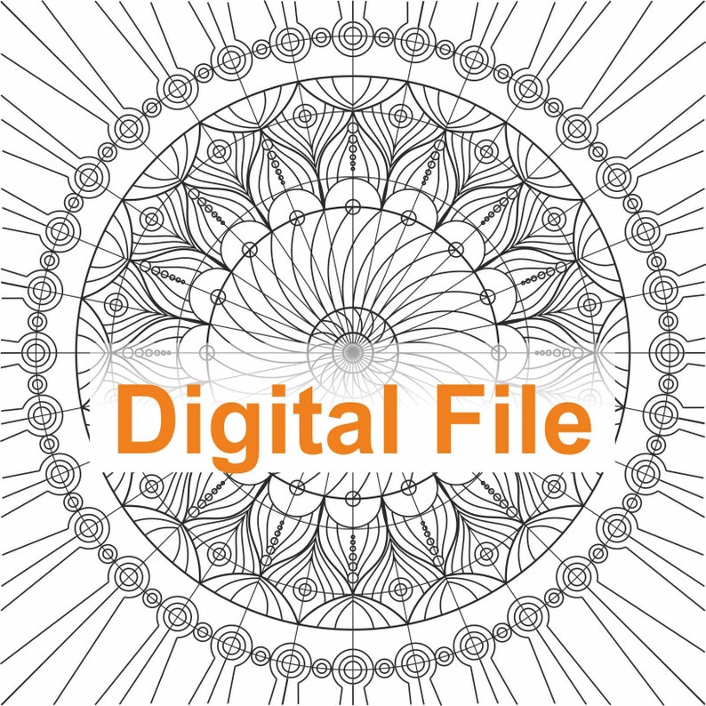 Digital Mandala Pattern. Digital Template and Design With a Book ...
