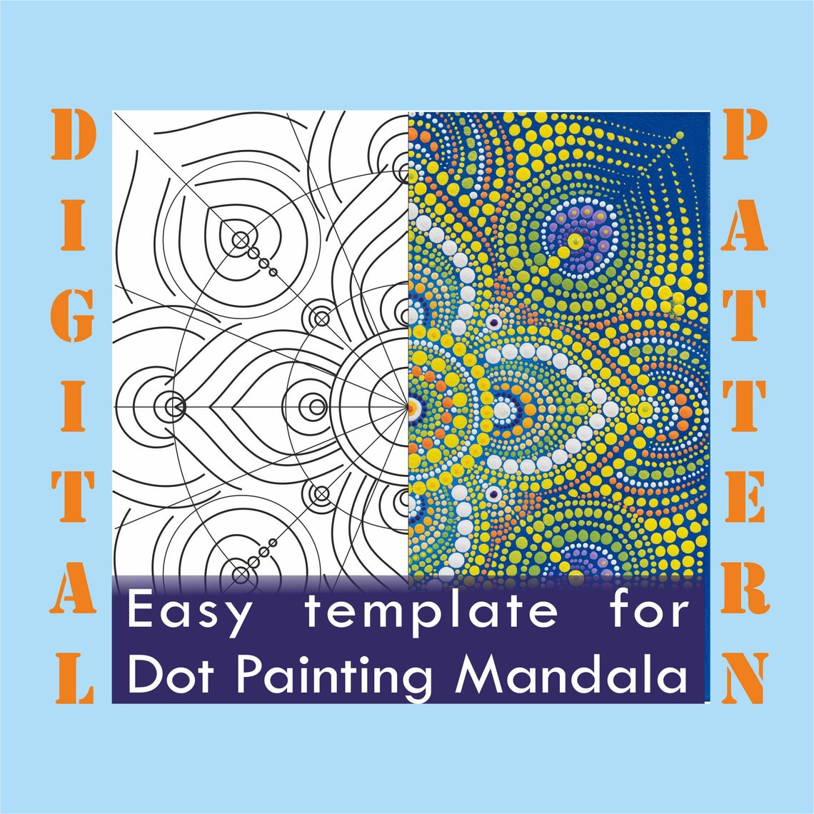 Digital Mandala Pattern. Digital Template and Design With a - Etsy