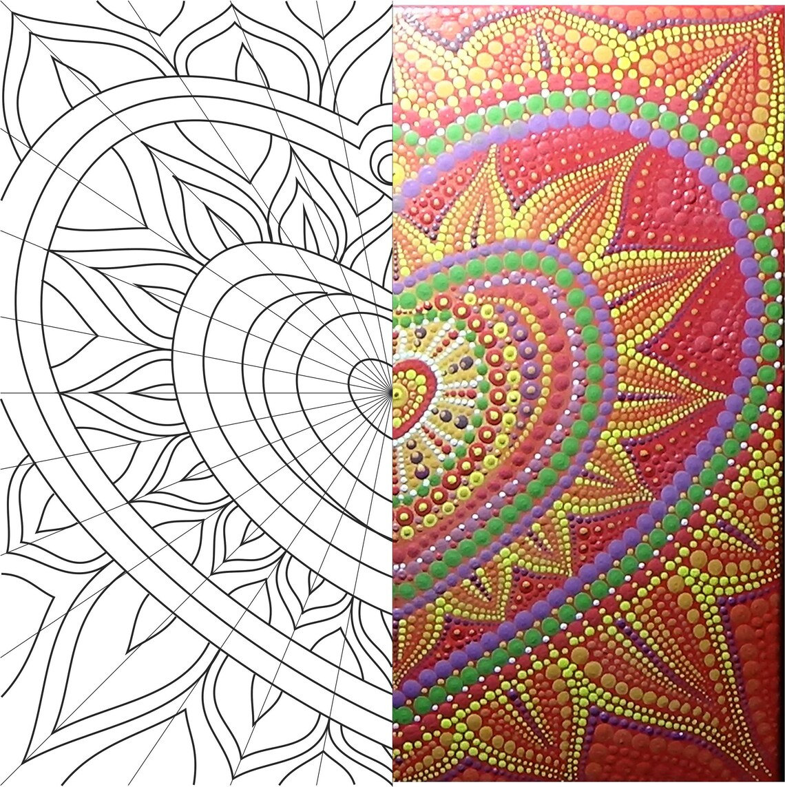 Digital Mandala Pattern. Digital Template and Design With a - Etsy