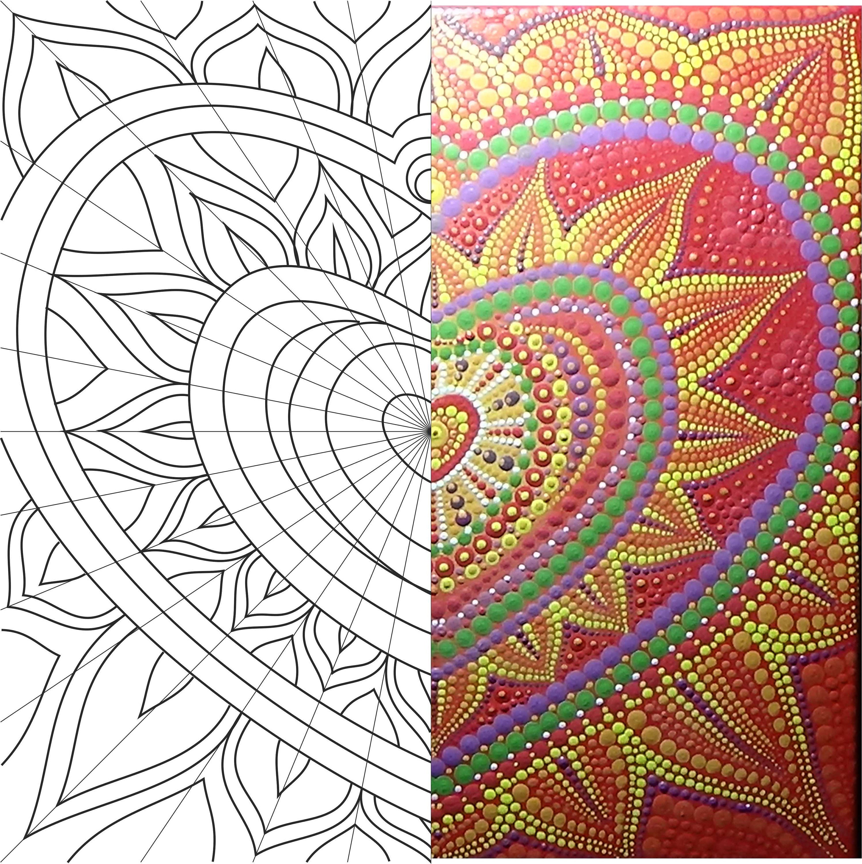 Patrón de mandala digital. Plantilla digital y diseño Con un libro ...