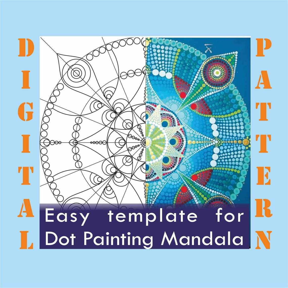 Digital Mandala Pattern. Digital Template and Design With a - Etsy