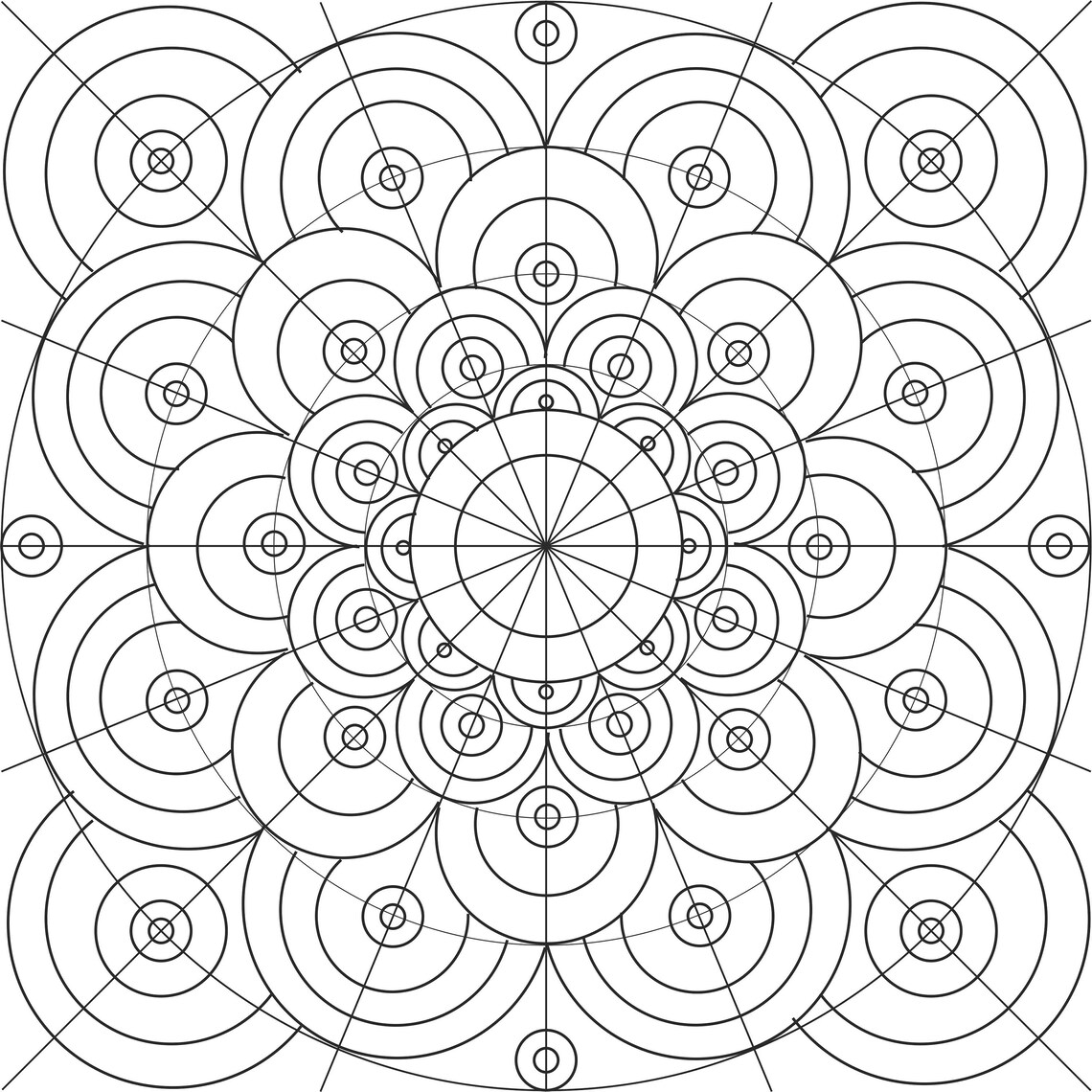 Digital Mandala Pattern. Digital Template and Design With a - Etsy