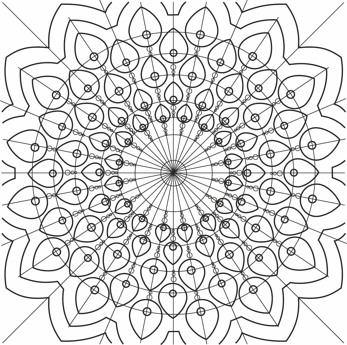 Digital Mandala Pattern. Digital Template and Design. Mandala | Etsy