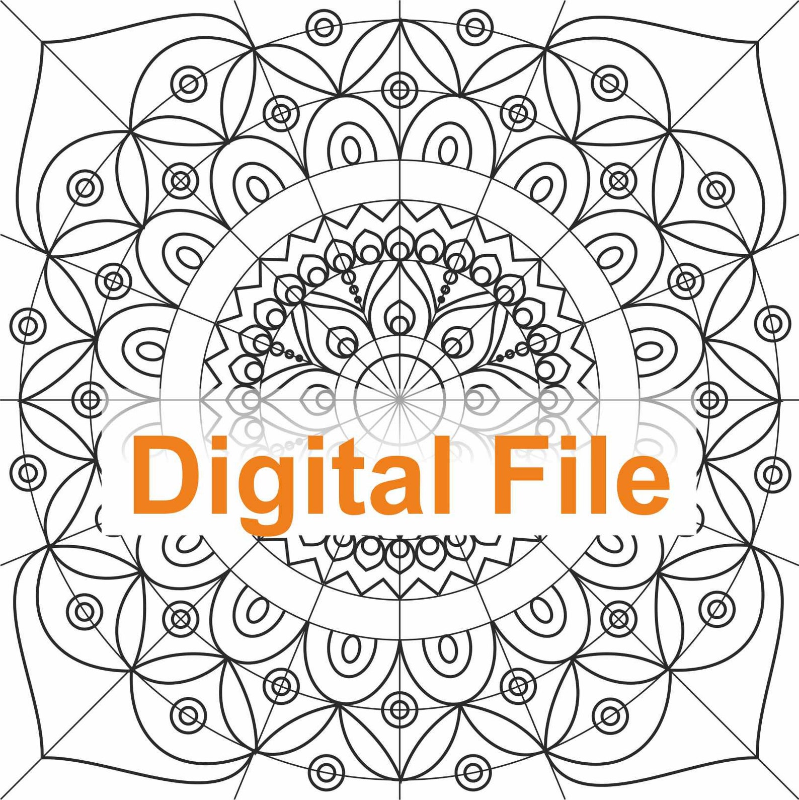 Digital Mandala Pattern. Digital Template and Designwith a - Etsy