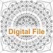 Digital Mandala Pattern. Digital Template and Designwith a - Etsy