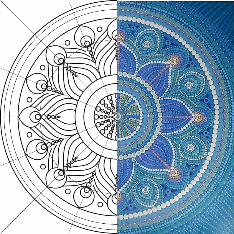 Digital Mandala Pattern. Digital Template and Design With a | Etsy