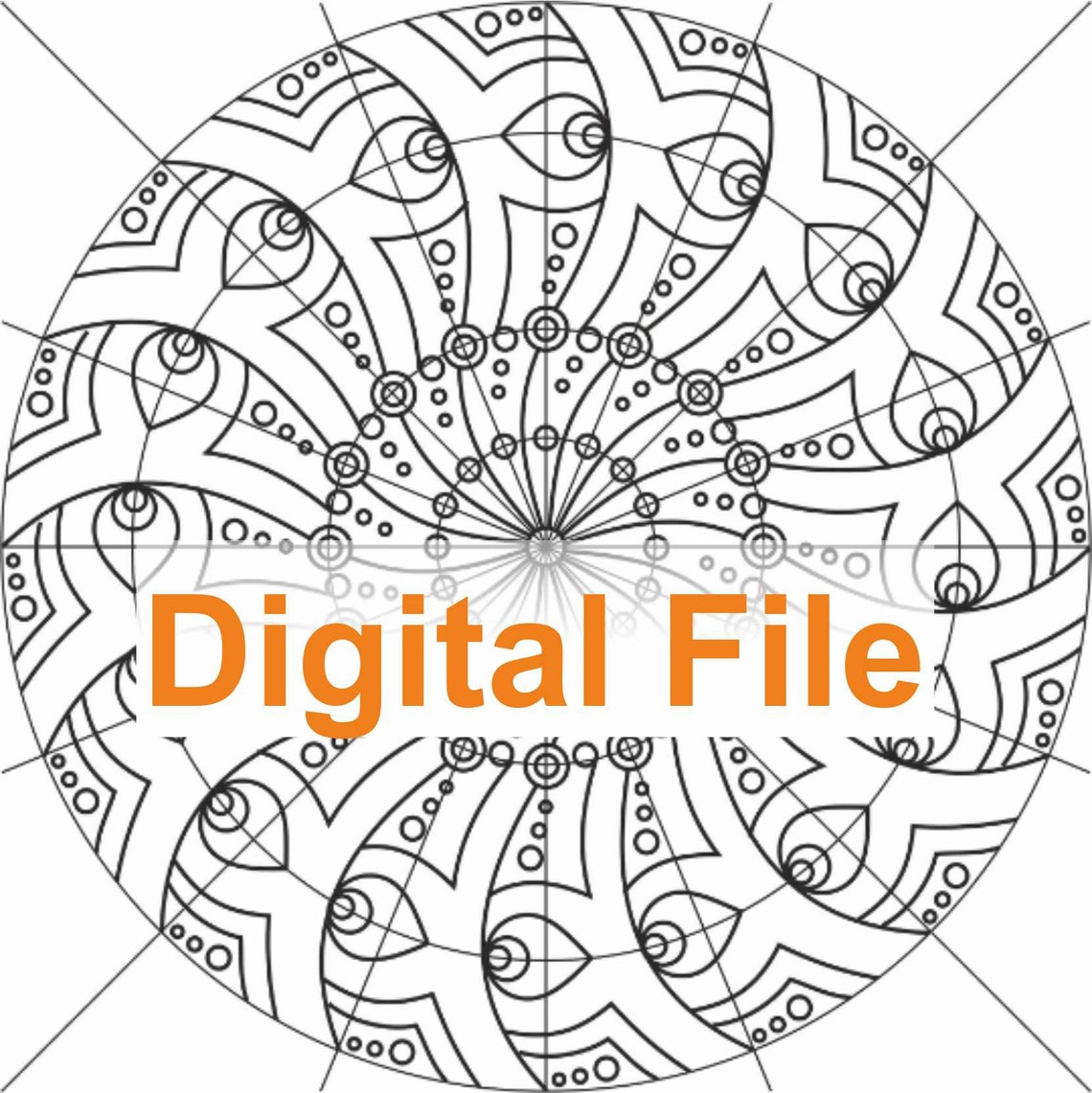 Digital Mandala Pattern. Digital Template and Design With a - Etsy