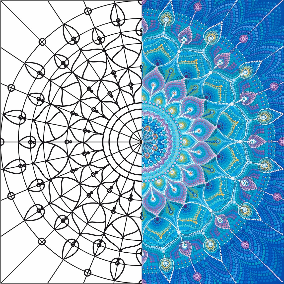 Digital Mandala Pattern. Digital Template and Design With a Book ...
