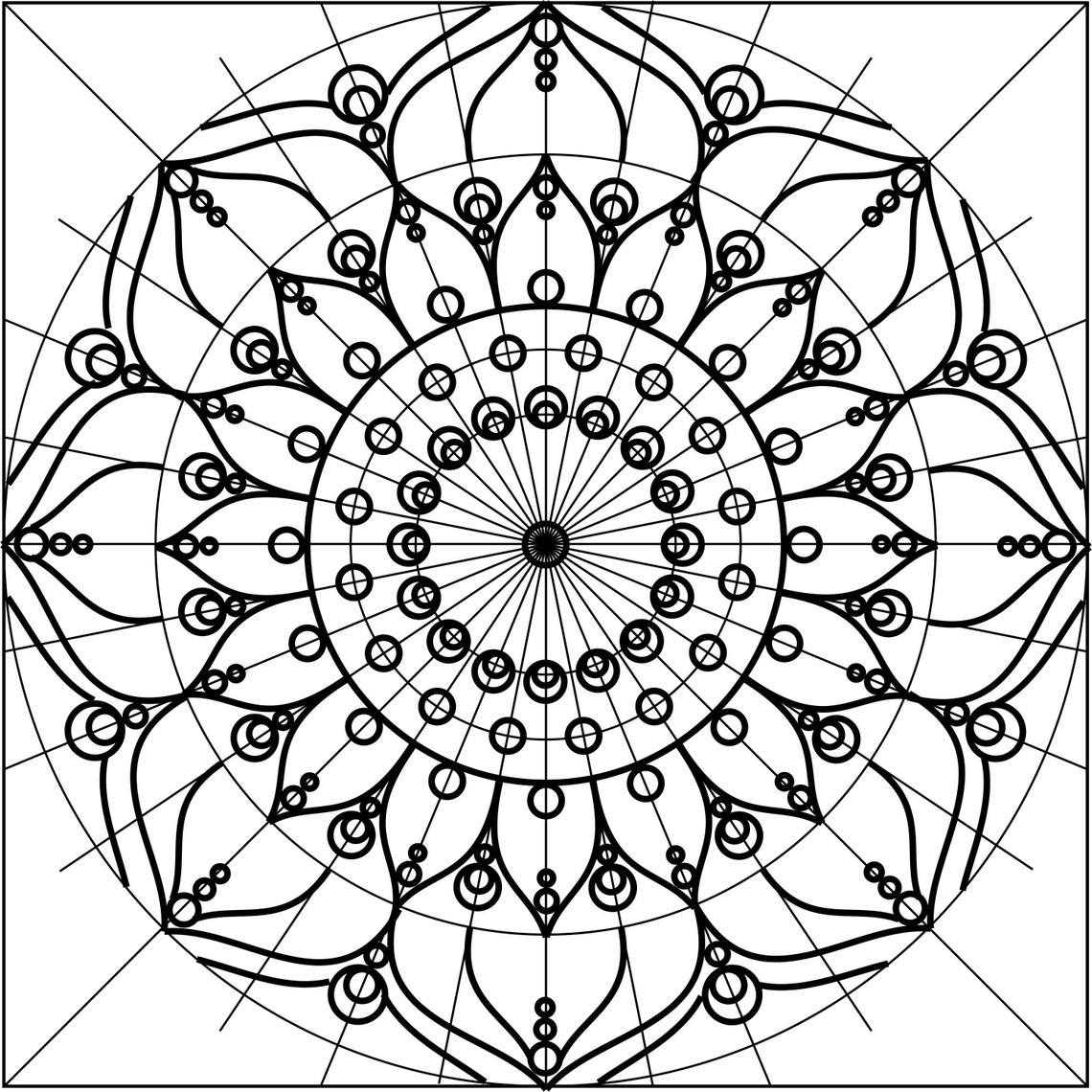 Digital Mandala Pattern. Digital Template and Design With a - Etsy