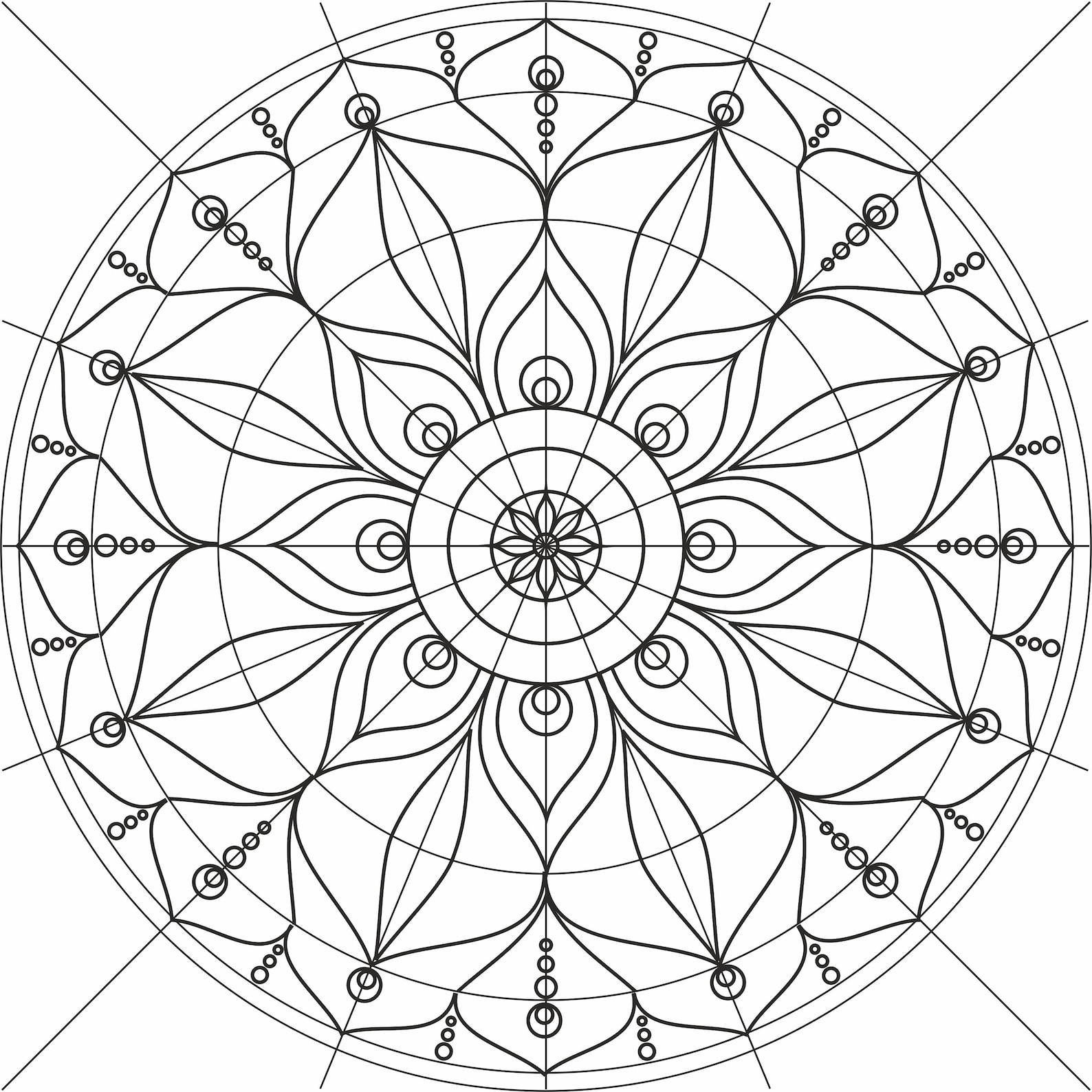 Digital Mandala Pattern. Digital Template and Design With a - Etsy
