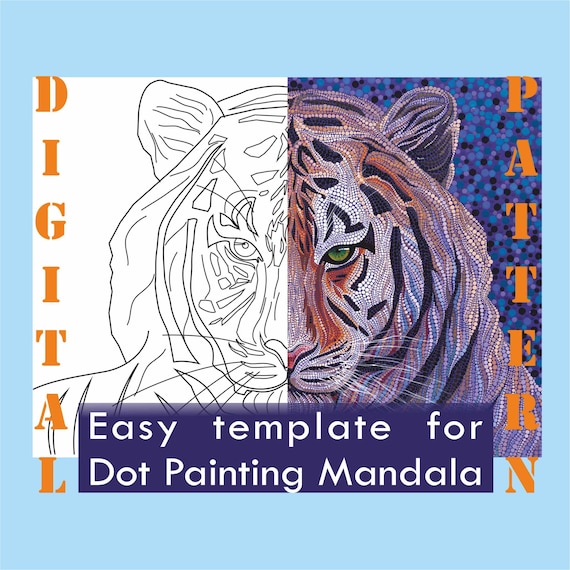 Digital Tiger Pattern. Digital Template and Design. Tiger for - Etsy