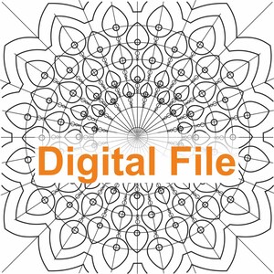 Digital Mandala Pattern. Digital Template and Design With a Book ...