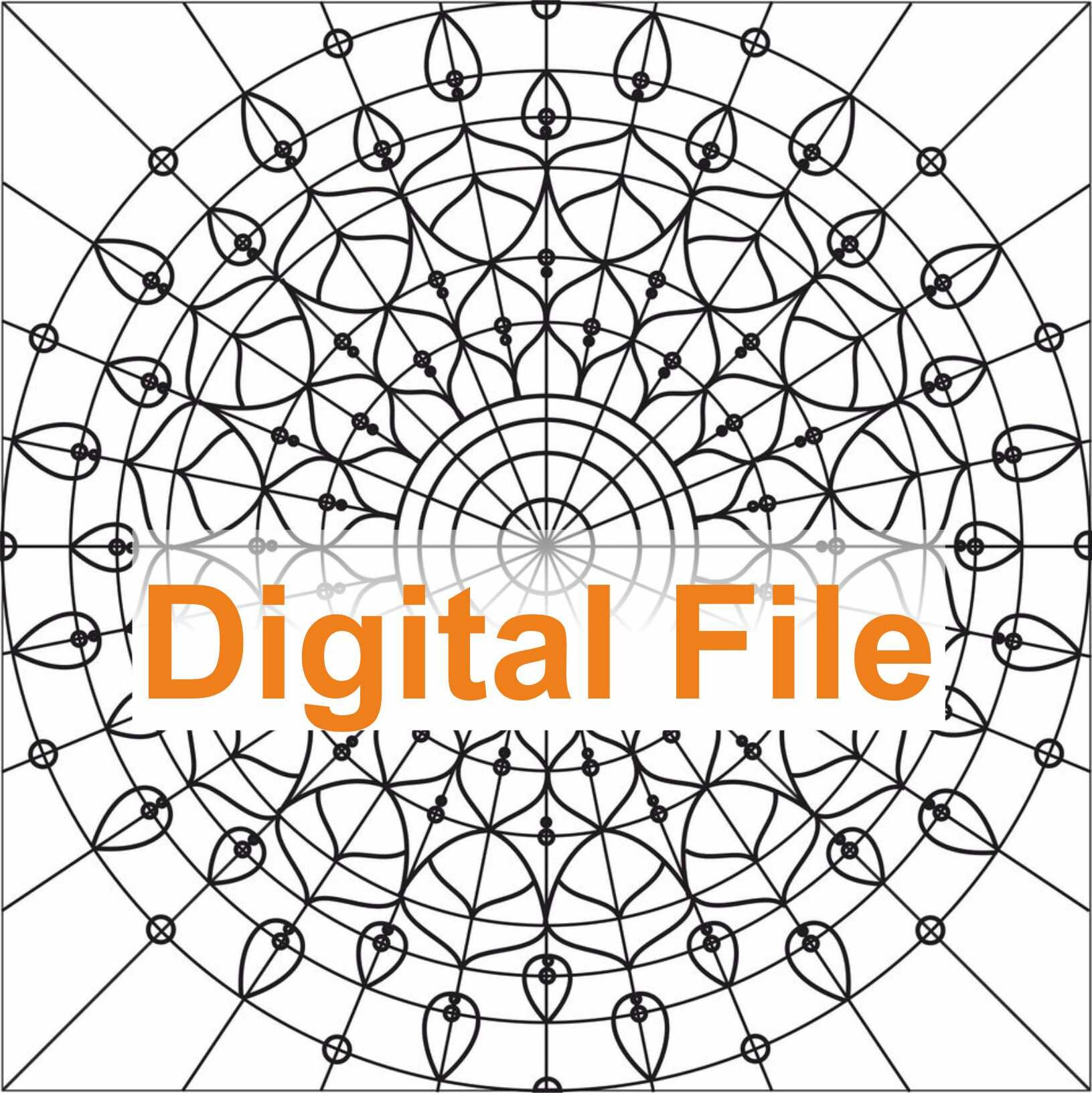 Digital Mandala Pattern. Digital Template and Design With a Book ...