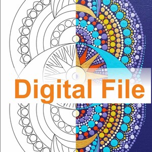 Digital Mandala Pattern. Digital Template and Designwith a Book ...