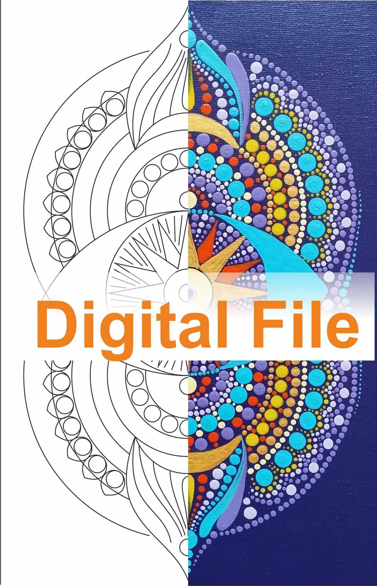 Digital Mandala Pattern. Digital Template and Designwith a Book ...