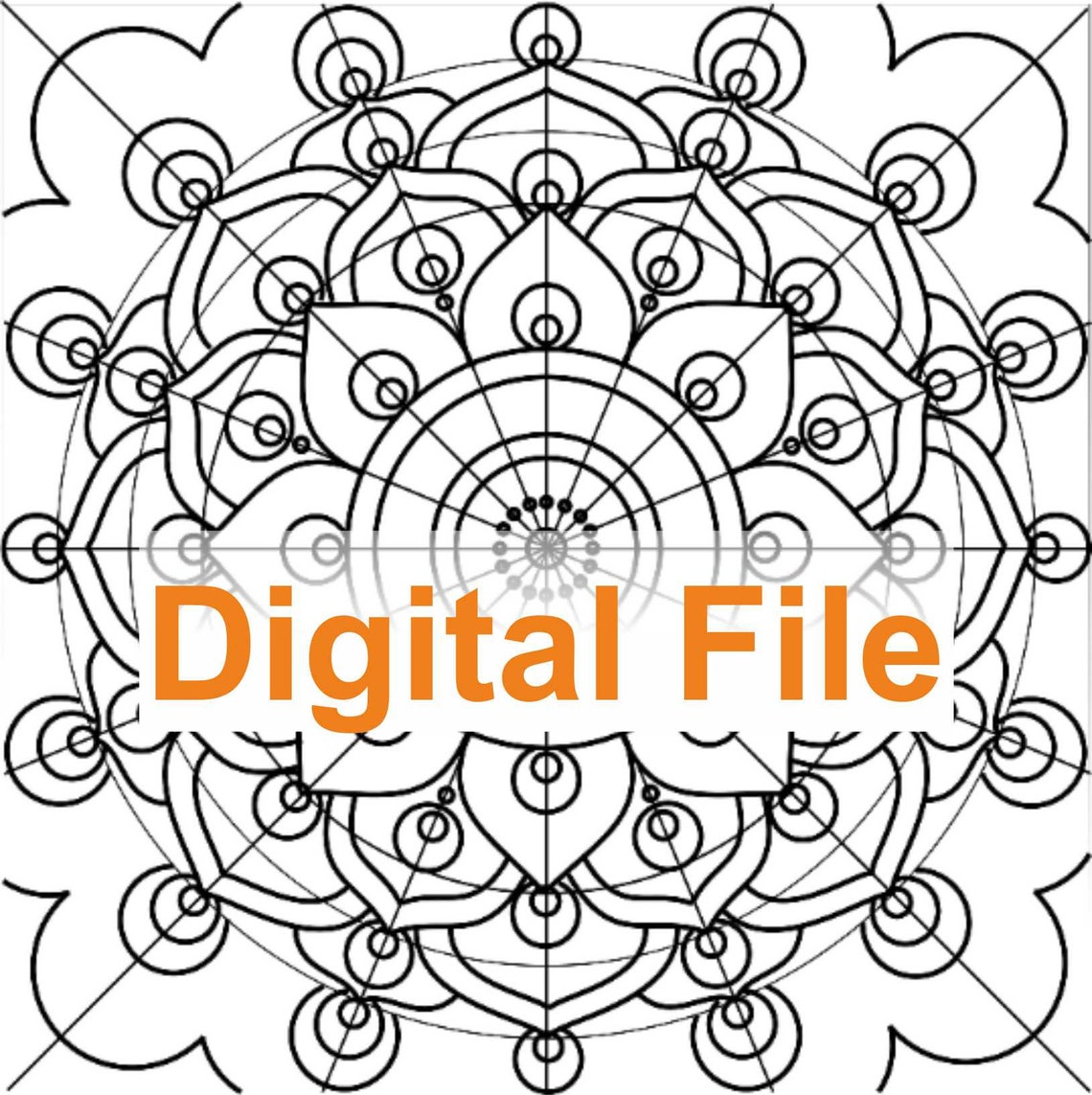 Digital Mandala Pattern. Digital Template and Design With a - Etsy
