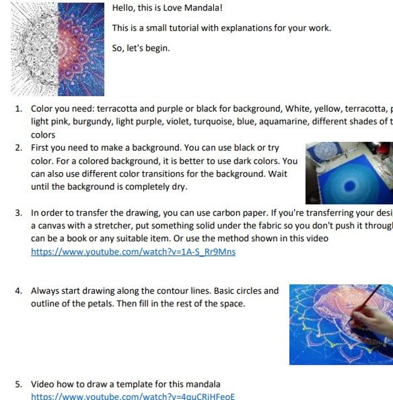 Digital Mandala Pattern. Digital Template and Design With a Book ...