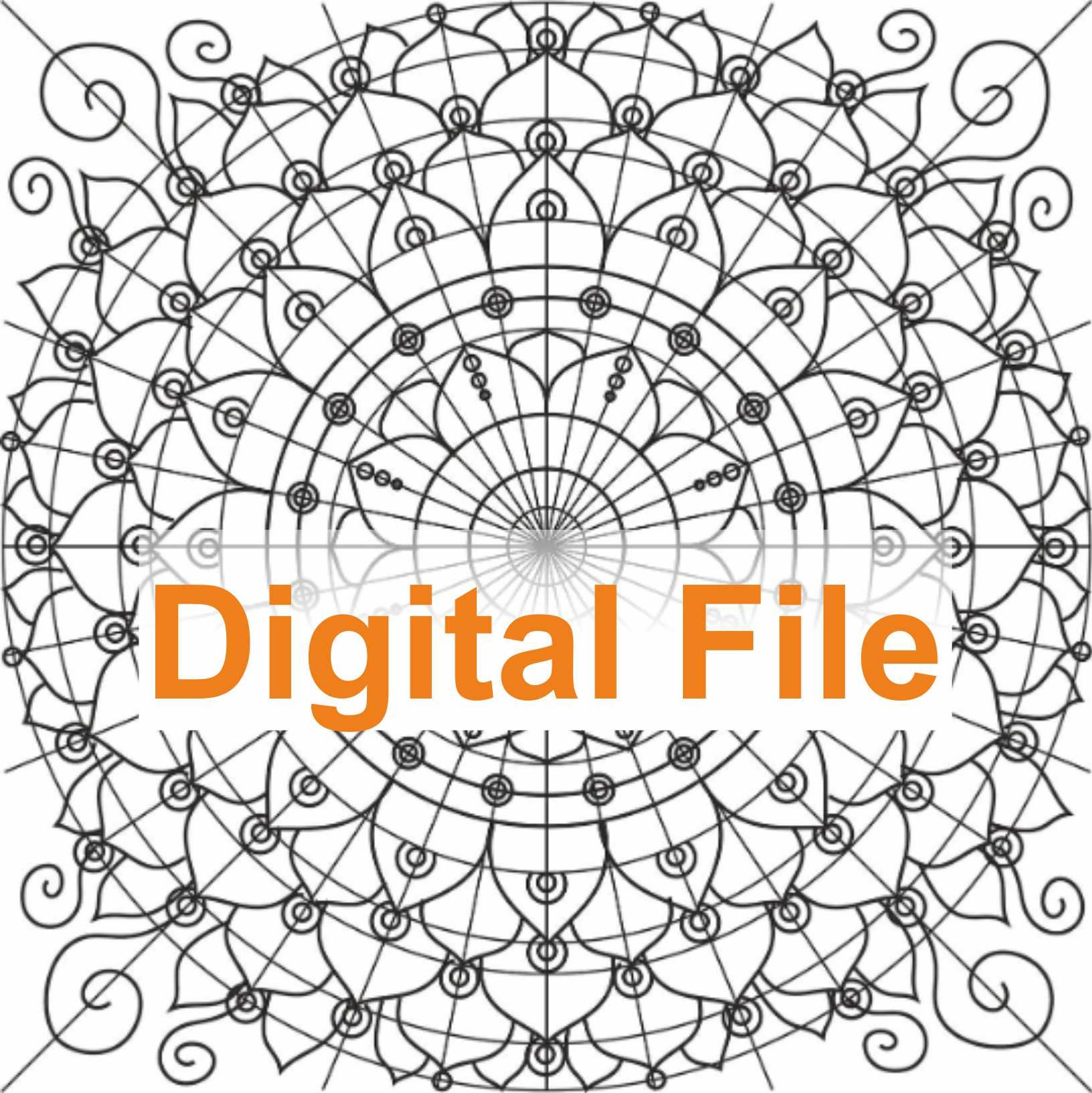 Digital Mandala Pattern. Digital Template and Design With a Book ...