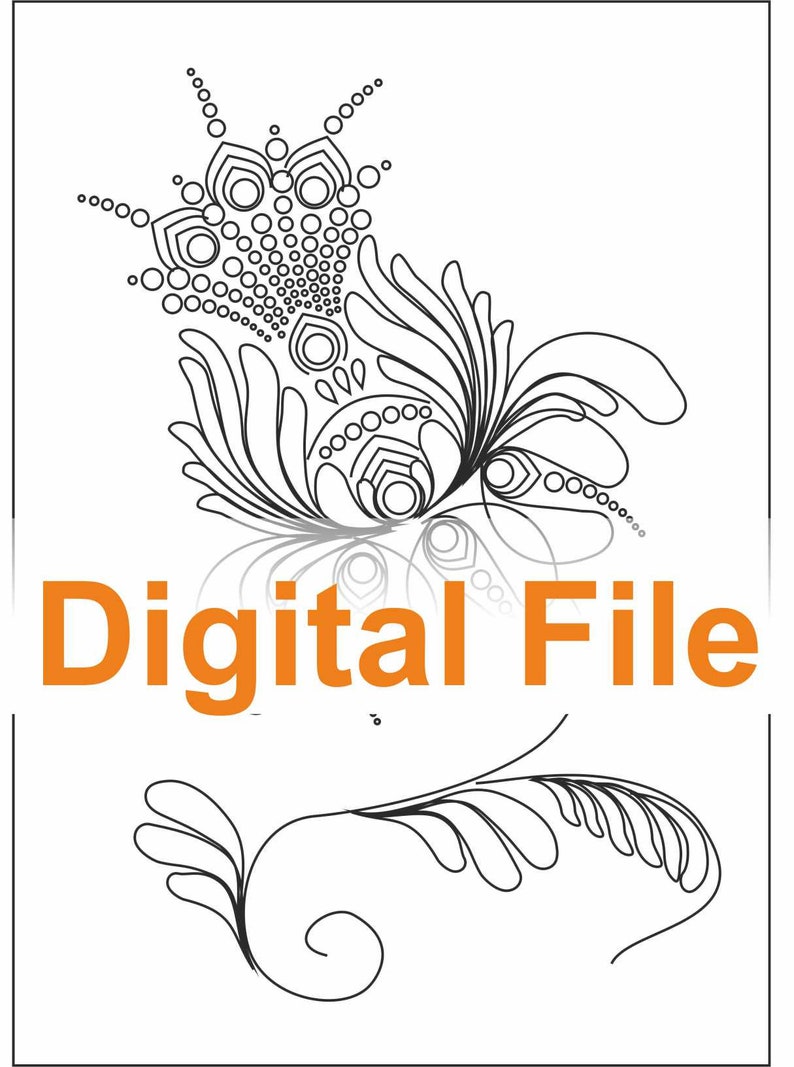 Digital Flowers Pattern. Digital Template and Design With a Book ...