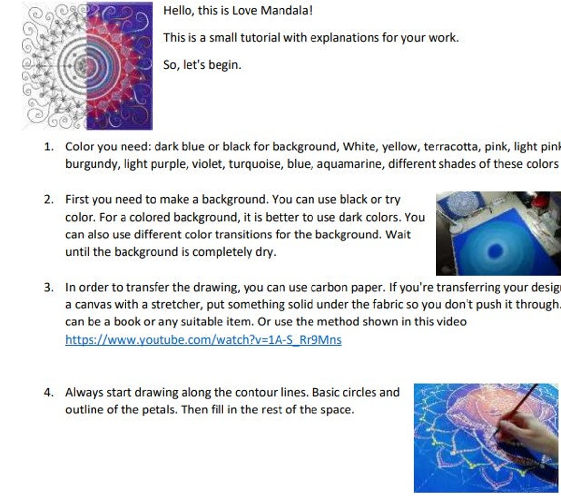 Digital Mandala Pattern. Digital Template and Design With a - Etsy