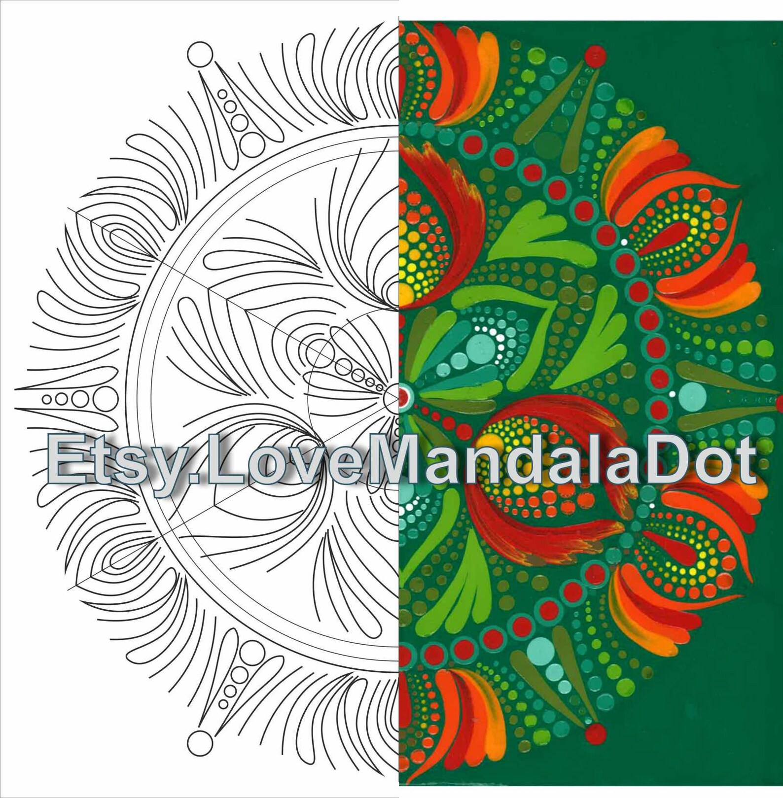 Digital Mandala Pattern. Digital Template and Design With a Book ...