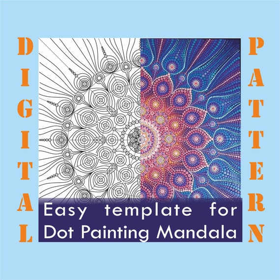 Digital Mandala Pattern. Digital Template and Design With a - Etsy