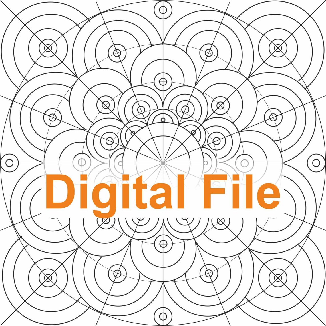 Digital Mandala Pattern. Digital Template and Design With a - Etsy