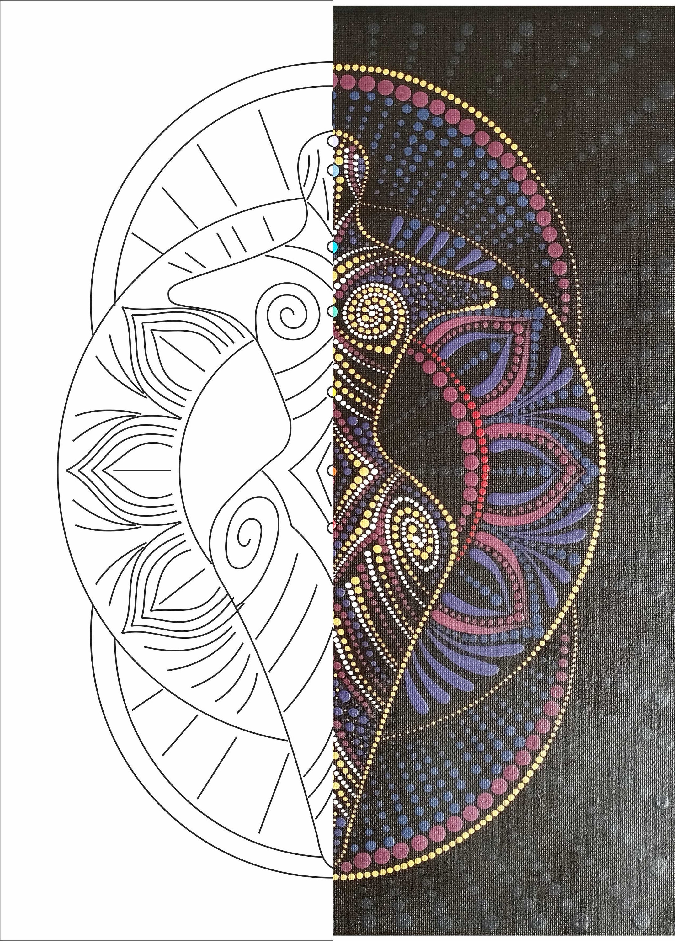 Digital Mandala Pattern. Digital Template and Design With a Book ...