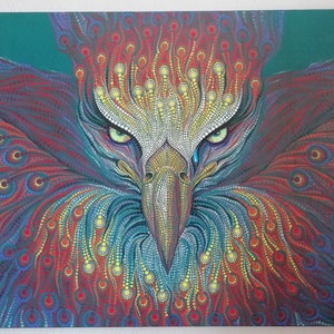 Digital Phoenix Pattern. Digital Template and Design With a Book ...