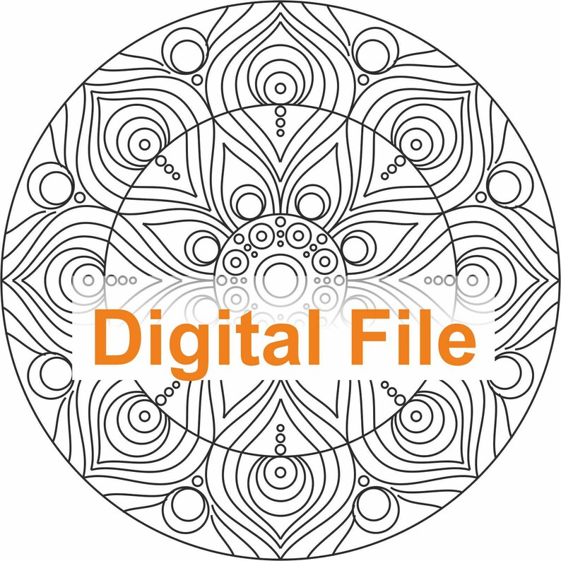 3 Digital Mandala Pattern. Digital Template and Design. Mandala for ...