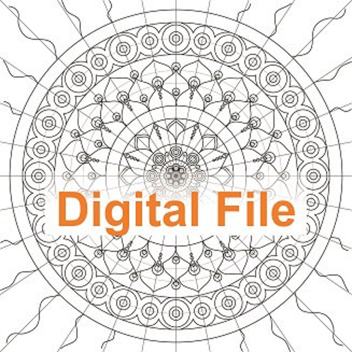 Digital Mandala Pattern. Digital Template and Design With a - Etsy