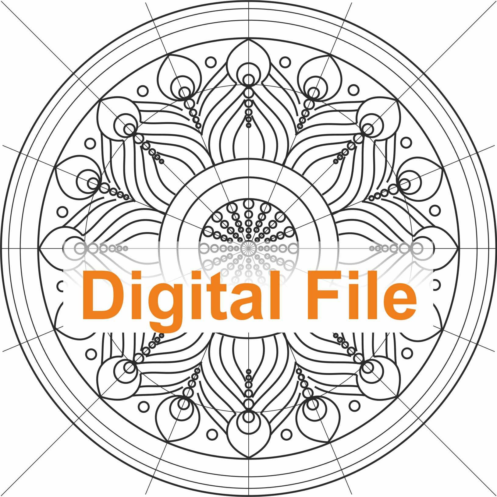 Digital Mandala Pattern. Digital Template and Design With a Book ...