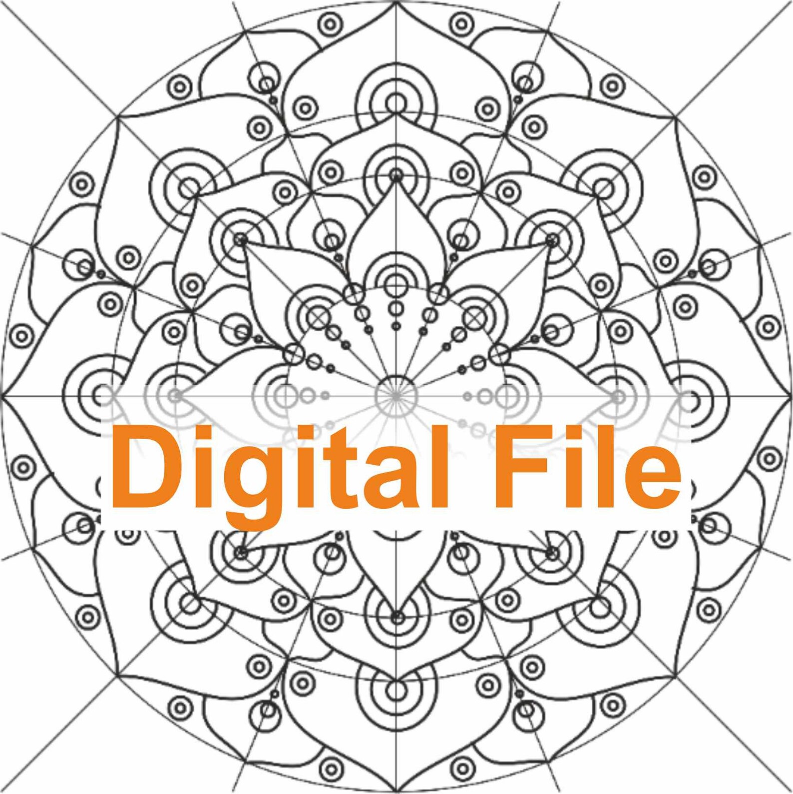 Digital Mandala Pattern. Digital Template and Design With a Book ...