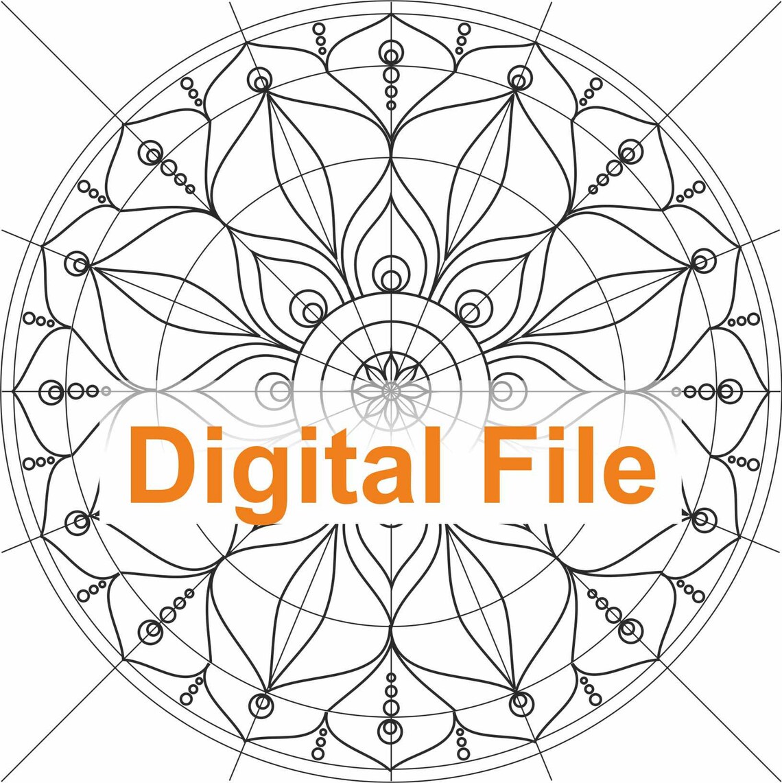 Digital Mandala Pattern. Digital Template and Design With a - Etsy