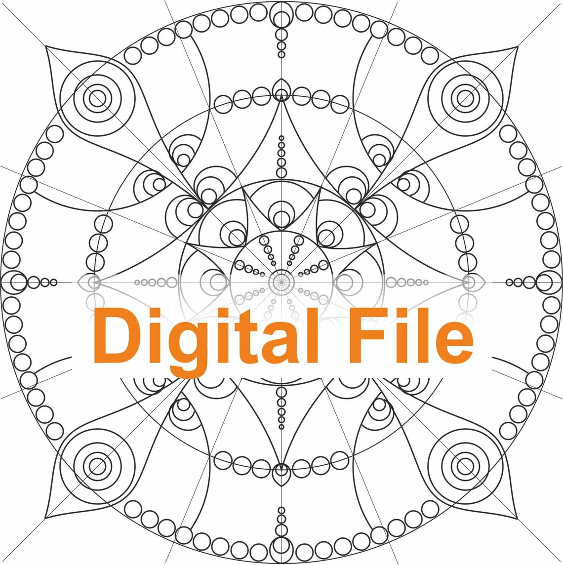 Digital Mandala Pattern. Digital Template and Design With a - Etsy
