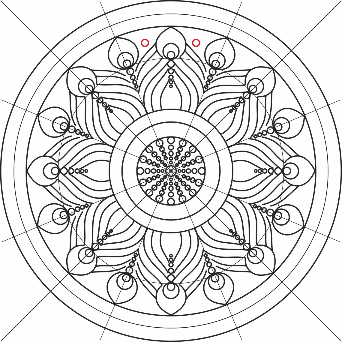 Digital Mandala Pattern. Digital Template and Design With a | Etsy