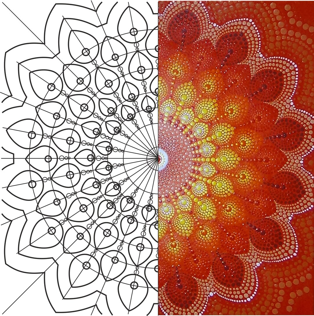 Digital Mandala Pattern. Digital Template and Design With a Book ...