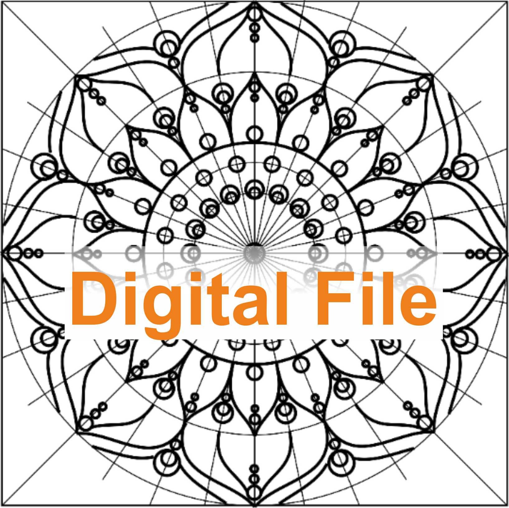 Digital Mandala Pattern. Digital Template and Design With a - Etsy