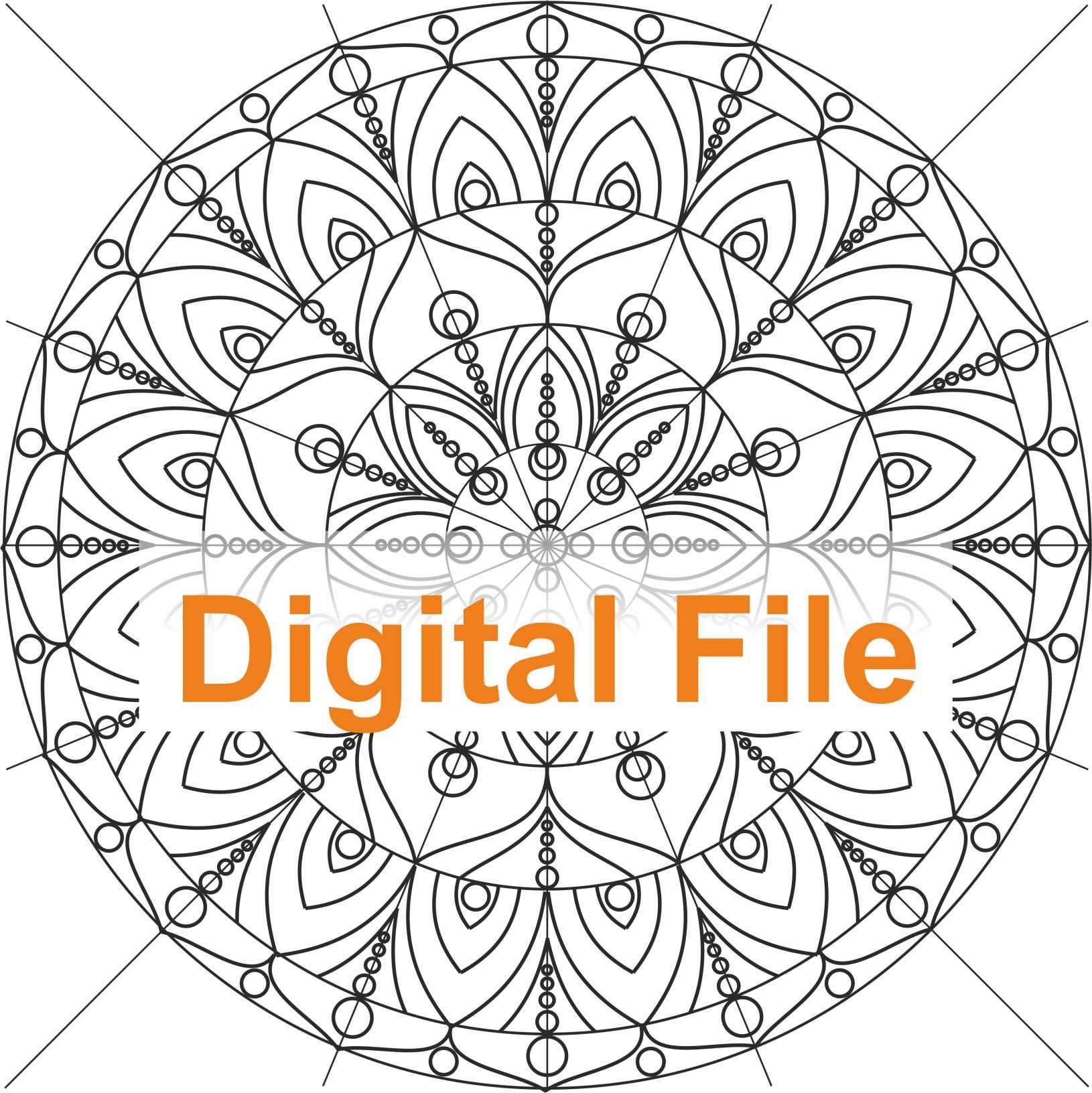 Digital Mandala Pattern. Digital Template and Design With a - Etsy