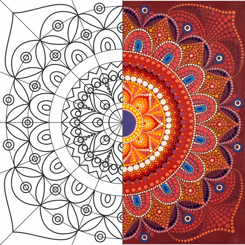 Digital Mandala Pattern. Digital Template and Designwith a - Etsy