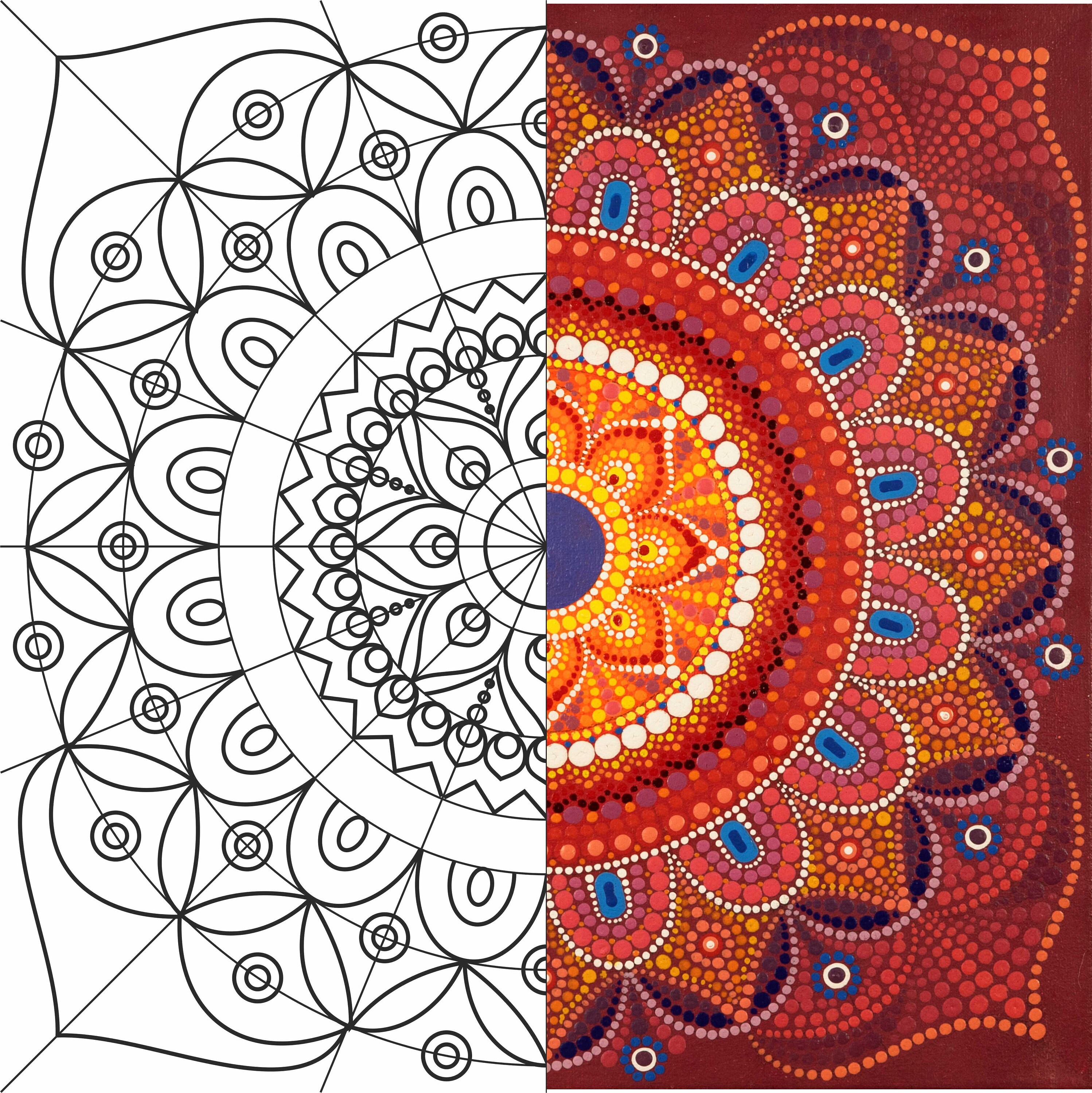 Digital Mandala Pattern. Digital Template and Designwith a - Etsy