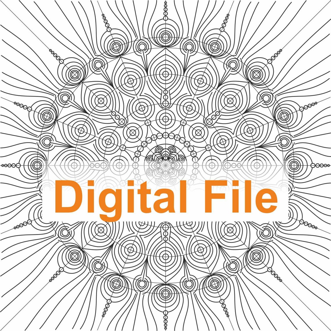 Digital Mandala Pattern. Digital Template and Design With a - Etsy