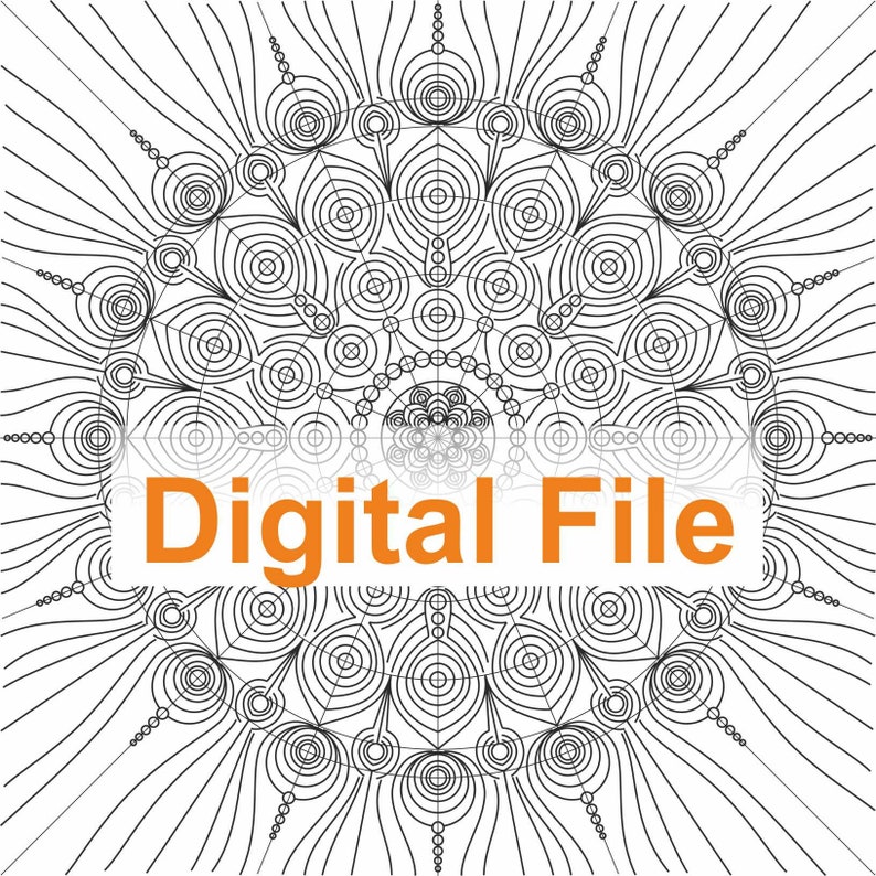 Digital Mandala Pattern. Digital Template and Design With a Book ...