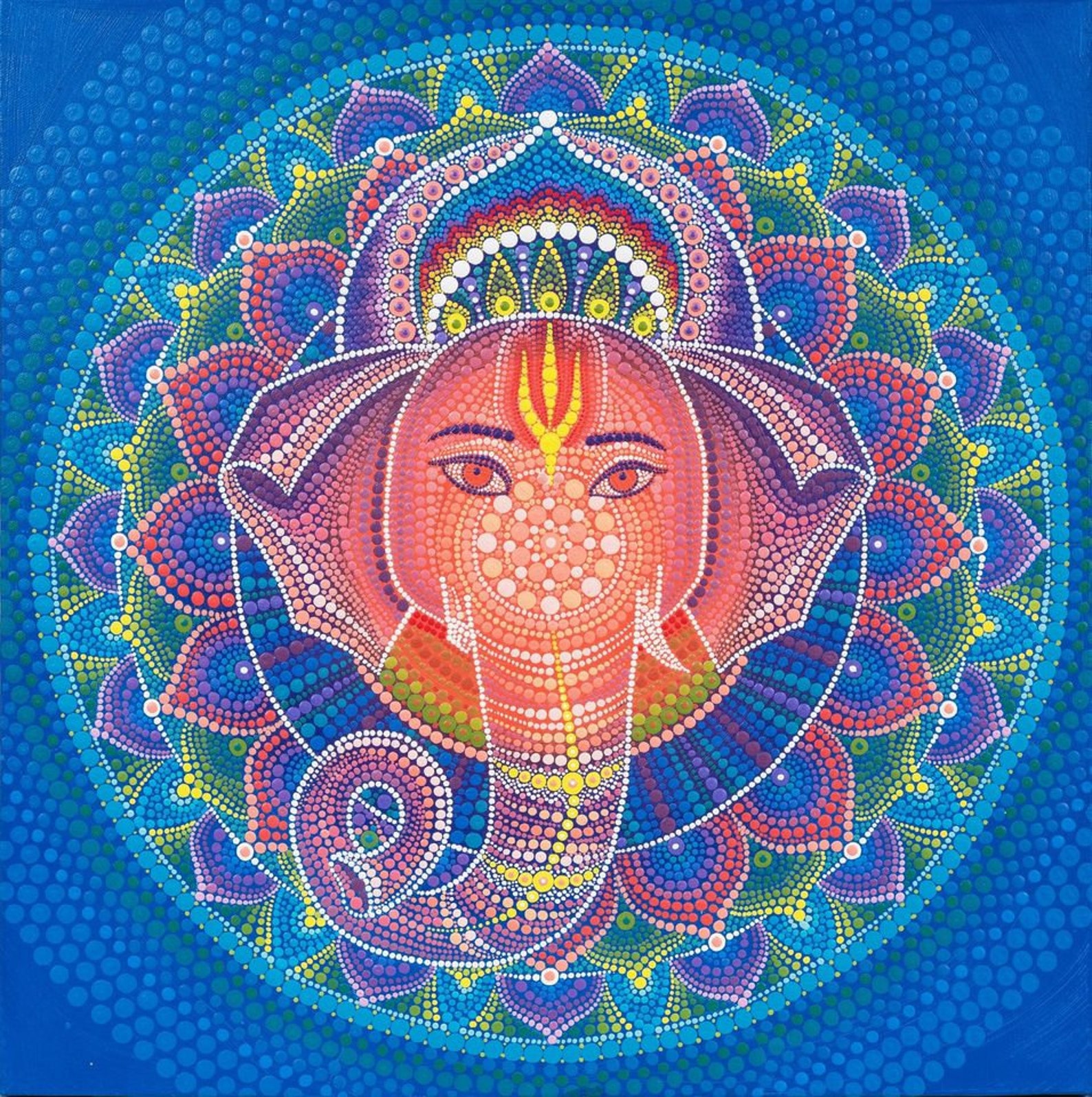 Digital Mandala Pattern. the Great God Ganesha. Digital - Etsy