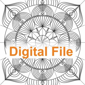 Digital Mandala Pattern Art Deco. Digital Template and Design With a ...