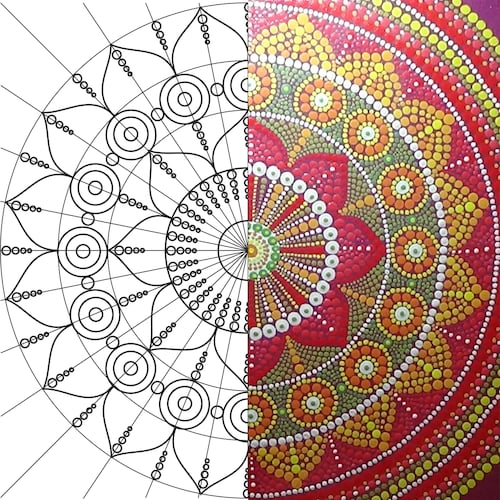 Digital Mandala Pattern. Digital Template and Design With a - Etsy