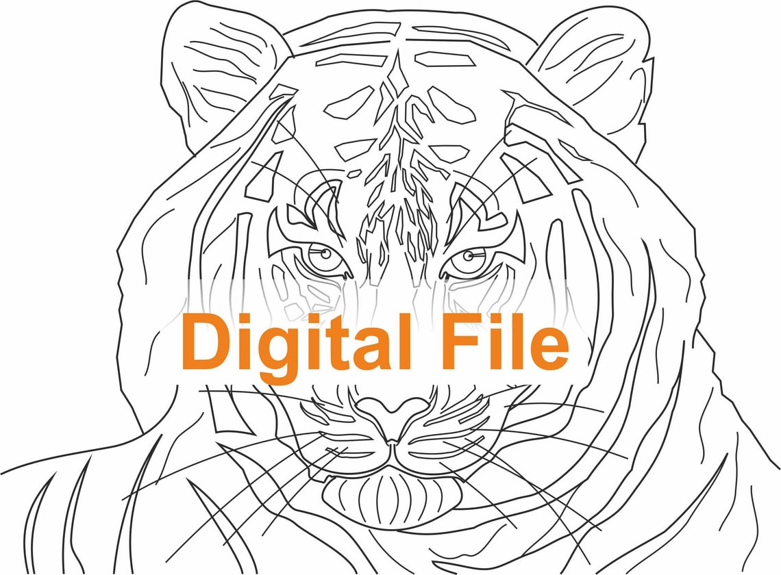 Digital Tiger Pattern. Digital Template and Design. Tiger for - Etsy