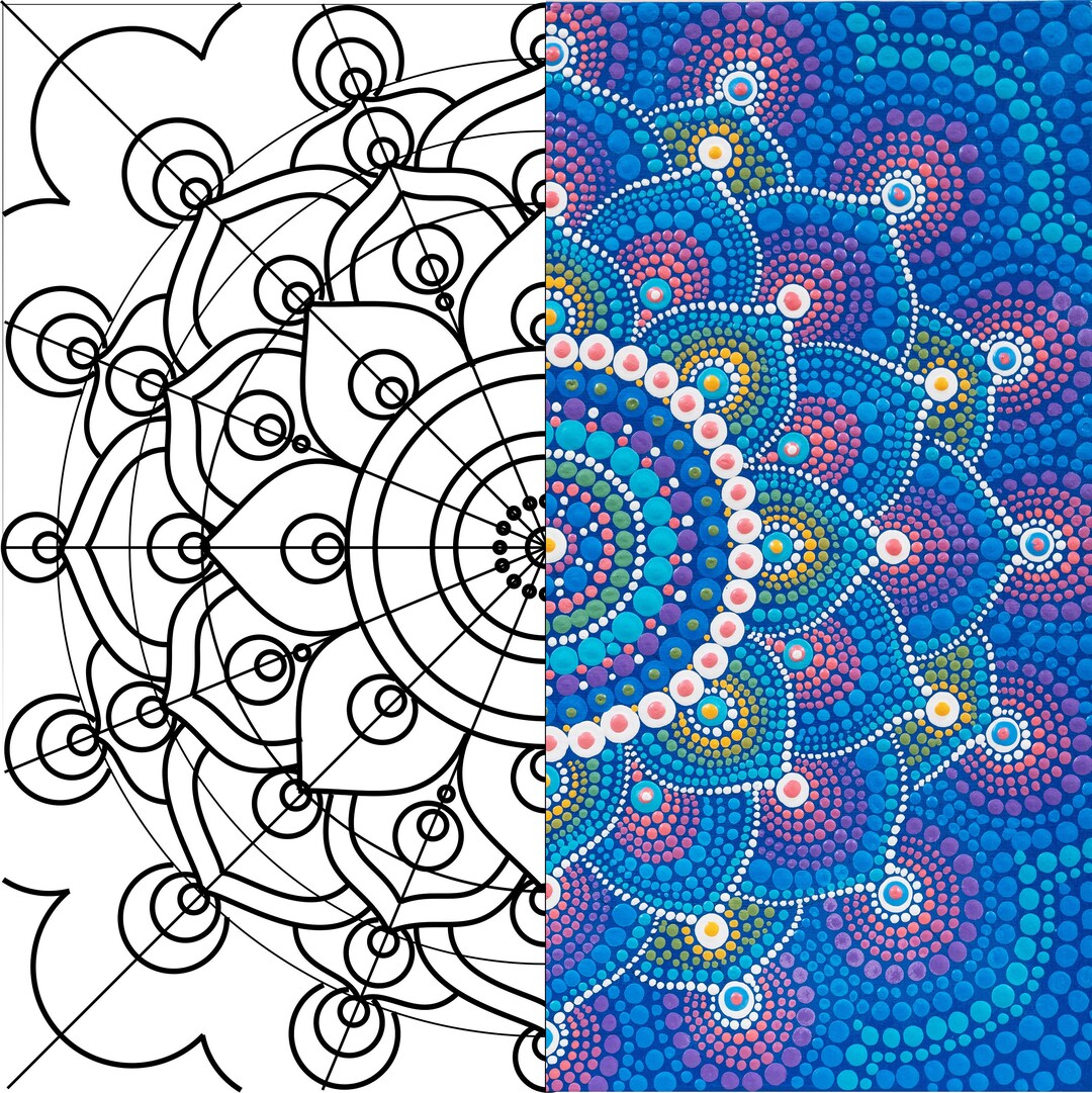 Digital Mandala Pattern. Digital Template and Design With a Book ...